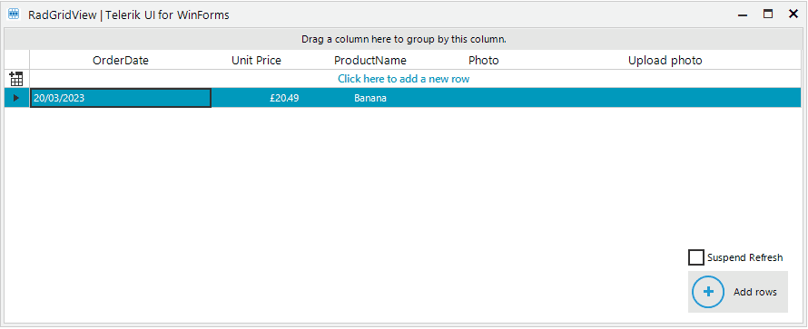 Populating WinForms RadGridView with Data in Unbound Mode Populating WinForms RadGridView with Data in Unbound Mode