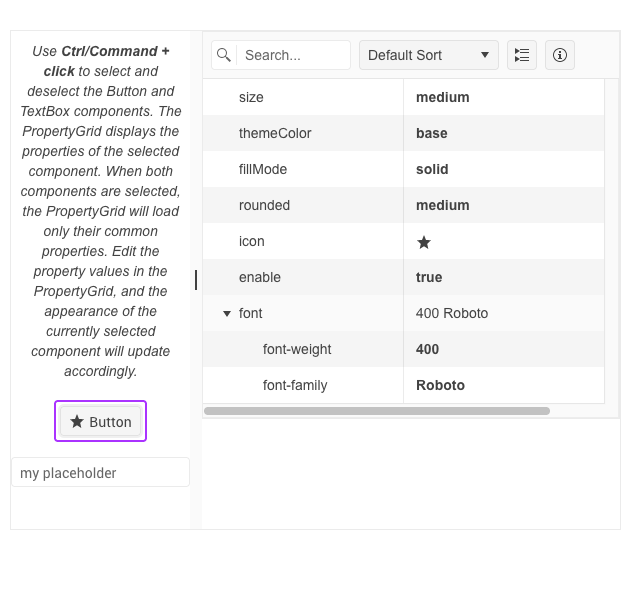 Jquery Propertygrid Component Kendo Ui For Jquery