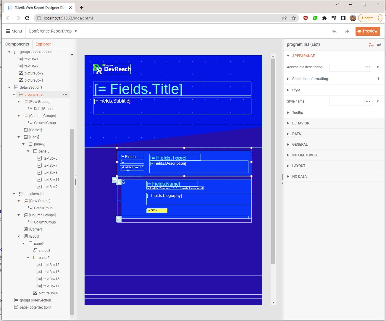 Rich Reports With The Telerik Web Report Designer