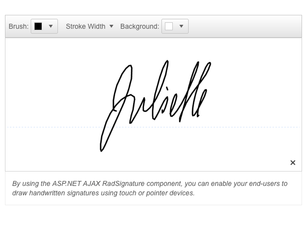 ASP.NET AJAX Signature Component | Telerik UI for ASP.NET AJAX ASP.NET AJAX Signature Component | Telerik UI for ASP.NET AJAX
