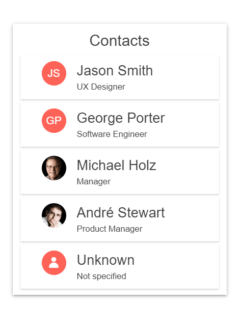 Blazor Avatar Component | Telerik UI for Blazor Blazor Avatar Component | Telerik UI for Blazor