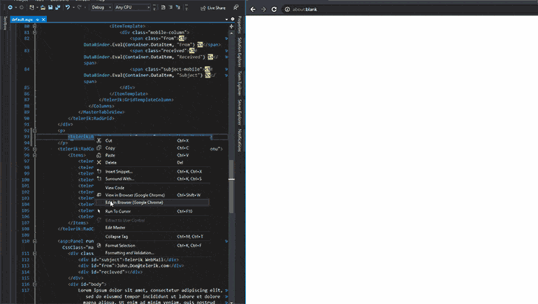 Overview of Web Live Preview by Telerik UI for ASP.NET AJAX Overview of Web Live Preview by Telerik UI for ASP.NET AJAX