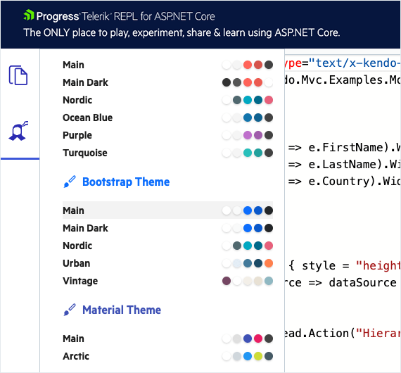 Aspnet Core Repl Write Compile Execute And Share Code Telerik Repl For Aspnet Core 1830