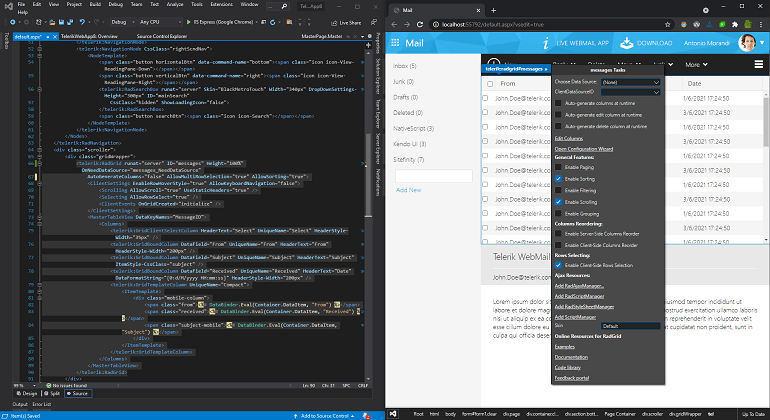 Overview Of Web Live Preview By Telerik Ui For Asp Ajax