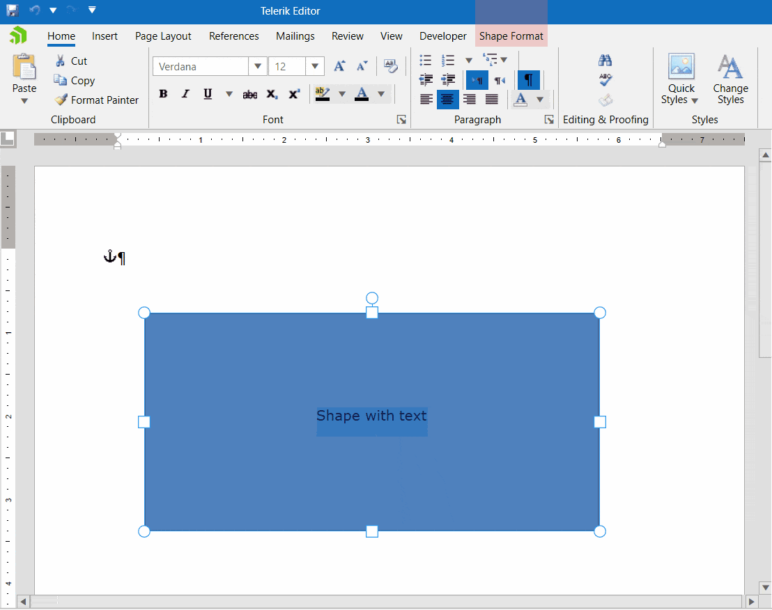 Now You Can Add Text To Shapes In Wpf Radrichtextbox