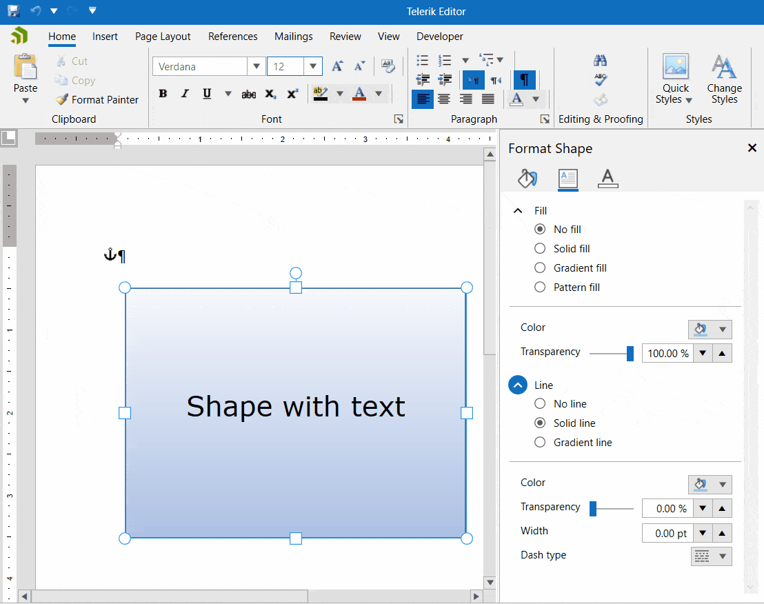Now You Can Add Text To Shapes In Wpf Radrichtextbox