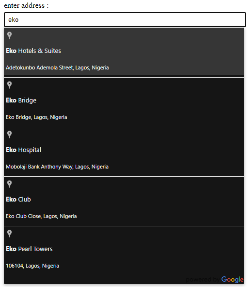 Integrating Google Places Autocomplete API in a React App Integrating Google Places Autocomplete API in a React App