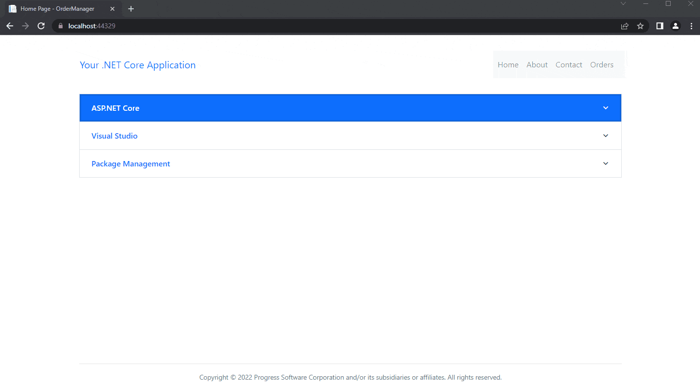 Displaying Data With Telerik Grid Component For Aspnet Core