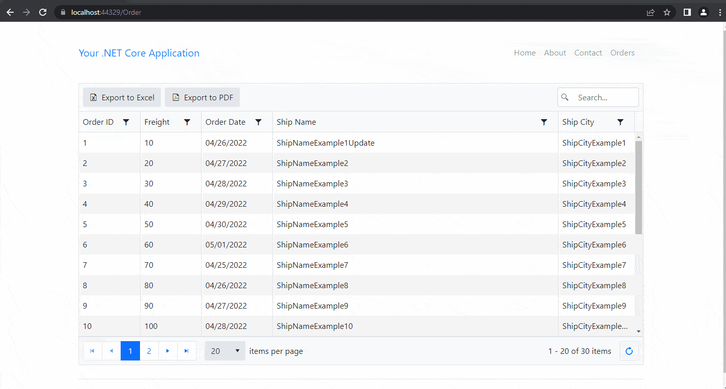 Displaying Data With Telerik Grid Component for ASP.NET Core Displaying Data With Telerik Grid Component for ASP.NET Core