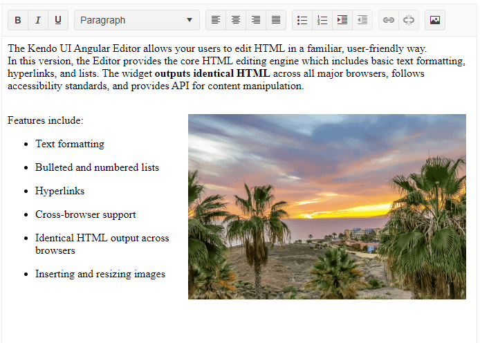 Configuring the Kendo UI for Angular Rich Text Editor Configuring the Kendo UI for Angular Rich Text Editor