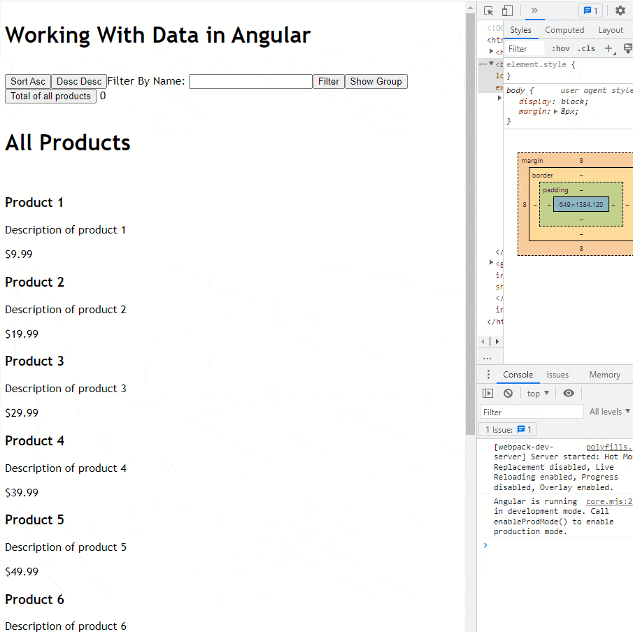 Sorting Filtering Grouping And Aggregating Data In Angular