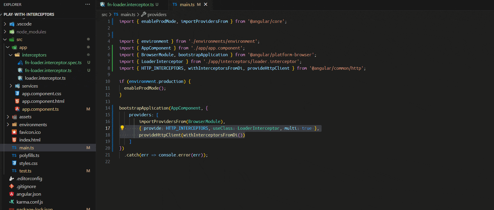 Functional Interceptors And Kendo Ui For Angular Loader