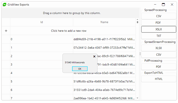 Exporting a WinForms GridView’s Content to Different Formats Exporting a WinForms GridView’s Content to Different Formats