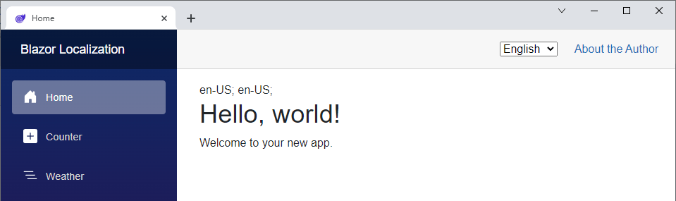 Blazor Basics Localization Using Resource Files