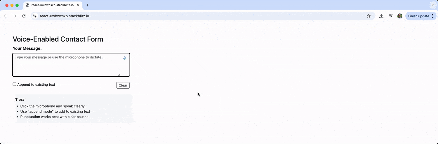 The KendoReact SpeechToTextButton Component