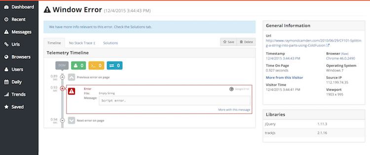 A Review Of Javascript Error Monitoring Services Telerik Blogs