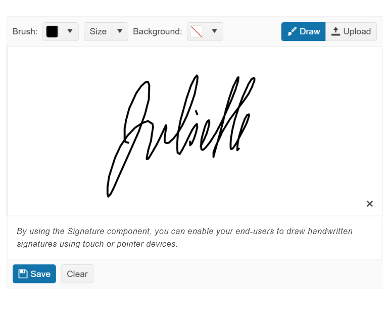 Vue Signature Component | Kendo UI for Vue Vue Signature Component | Kendo UI for Vue
