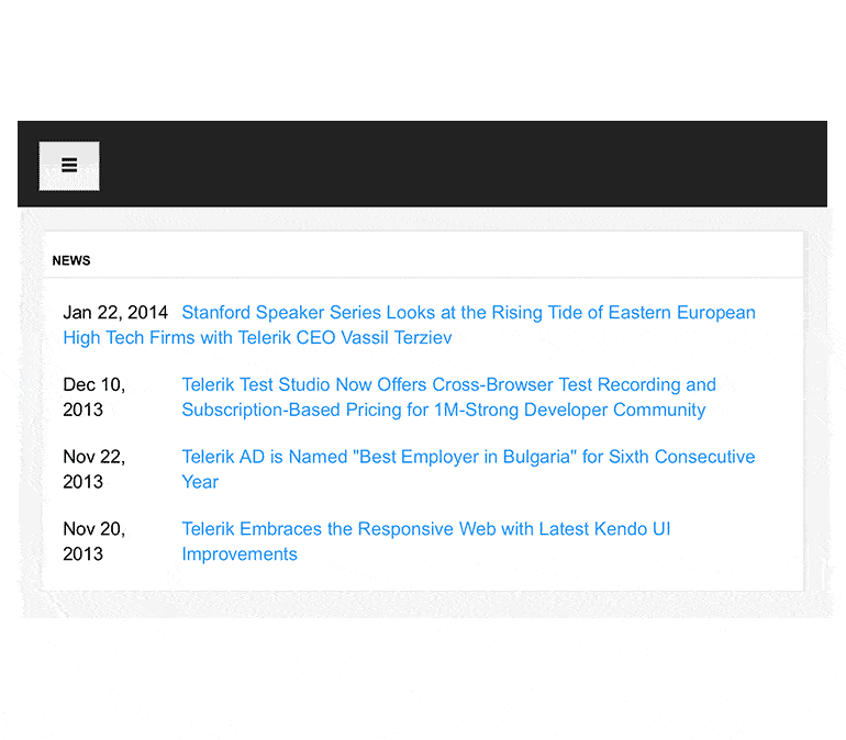 Jquery Responsivepanel Widget Kendo Ui For Jquery