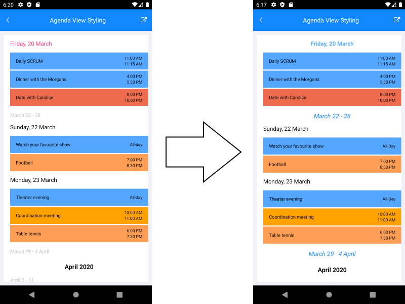 Agendaview Mode For Calendar In Telerik Ui For Xamarin