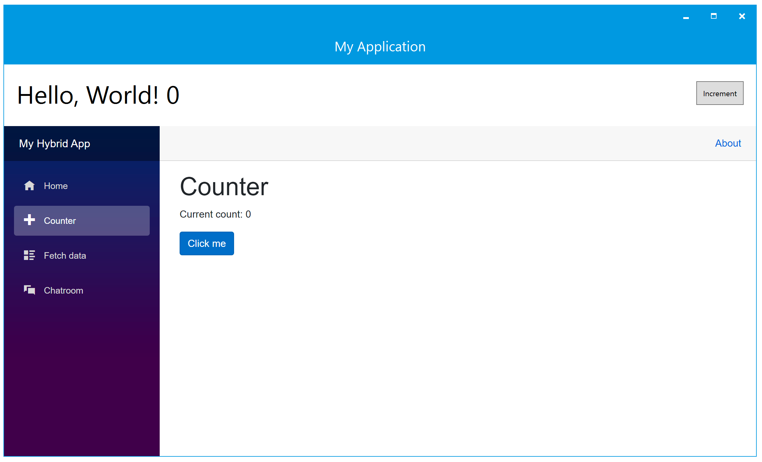 Blazor on WPF Blazor on WPF