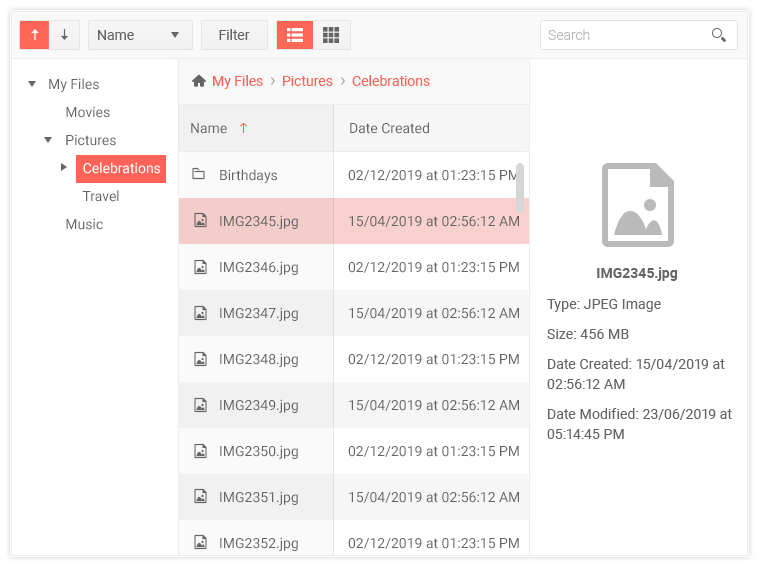 File Manager Aspnet Mvc Controls Telerik Ui For Aspnet Mvc