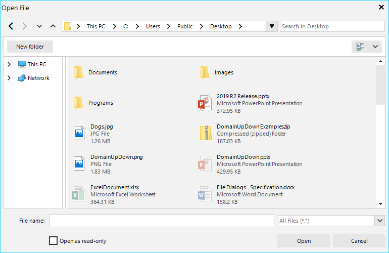 File Dialogs Control Telerik Ui For Winforms Components Telerik