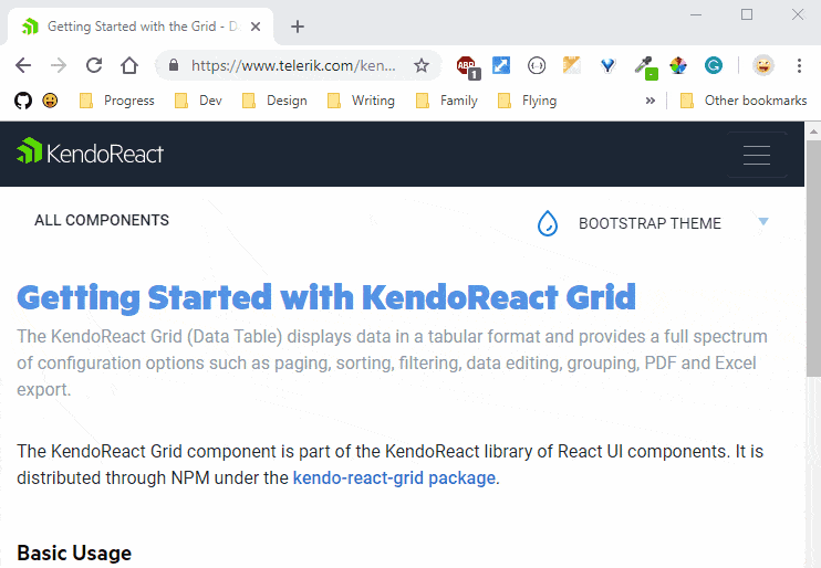 Selecting React Data Grid Component Must Have Features