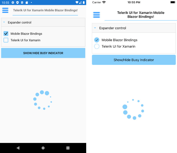 Telerik Blazor Mobile Bindings For Xamarin