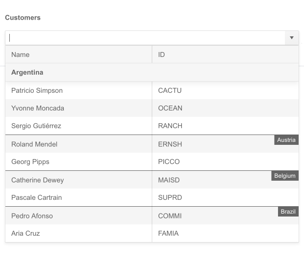 MultiColumnComboBox - ASP.NET MVC Controls | Telerik UI for ASP.NET MVC MultiColumnComboBox - ASP.NET MVC Controls | Telerik UI for ASP.NET MVC