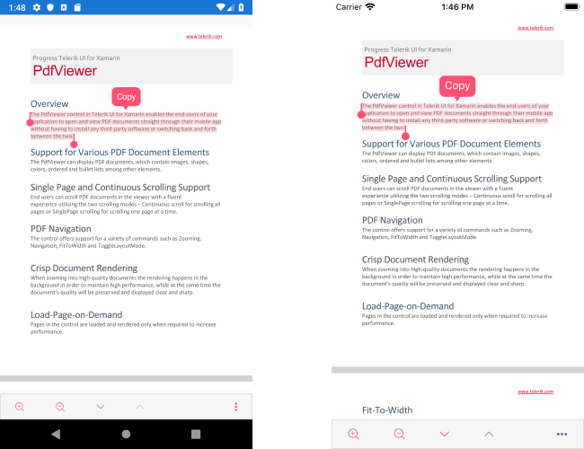 New Features Of Telerik Ui For Xamarin Pdfviewer In R3 2019