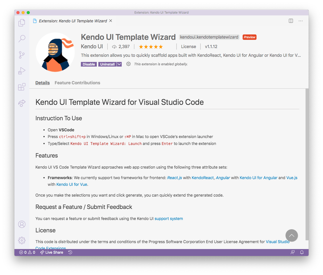 Introducing Kendo UI Template Wizard for Visual Studio Code Introducing Kendo UI Template Wizard for Visual Studio Code