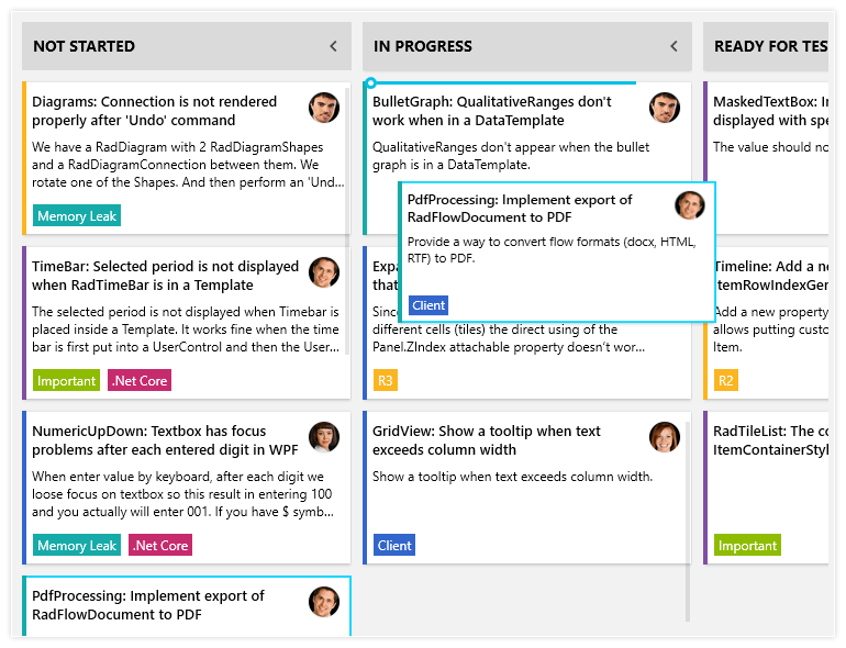 Wpf Task Board Control Telerik Ui For Wpf