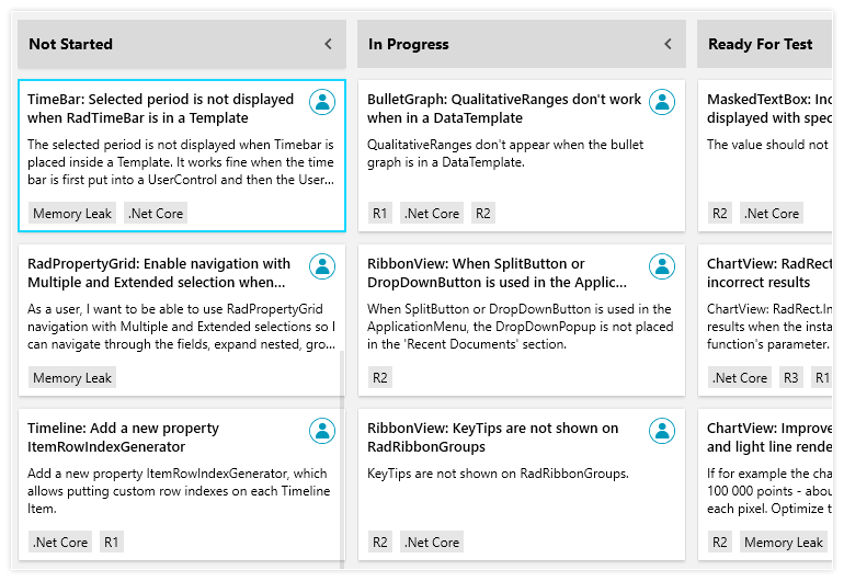 WPF Task Board Control | Telerik UI for WPF WPF Task Board Control | Telerik UI for WPF