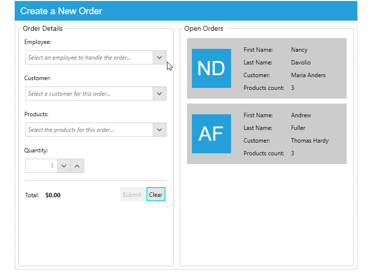 Wpf Multicolumncombobox Control Telerik Ui For Wpf