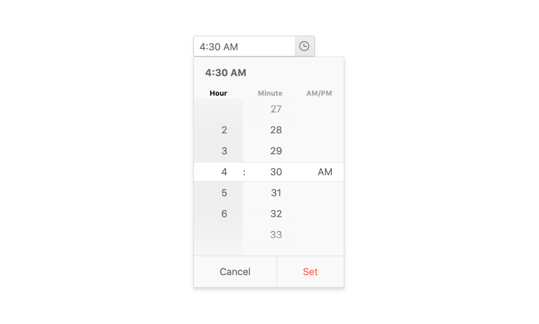Vue TimePicker Component | Kendo UI for Vue Vue TimePicker Component | Kendo UI for Vue