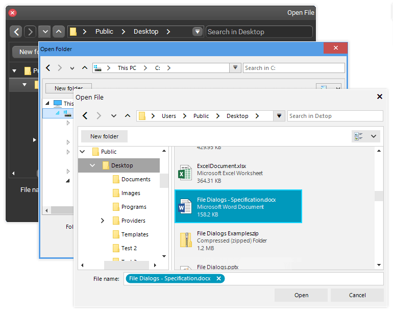 File Dialogs Control Telerik Ui For Winforms Components Telerik