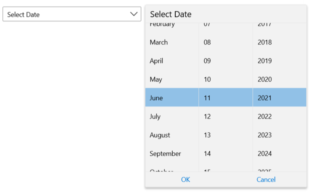 Winui Datepicker Control Telerik Ui For Winui 8588