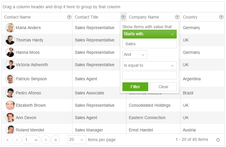 Aspnet Core Grid Component Telerik Ui For Aspnet Core