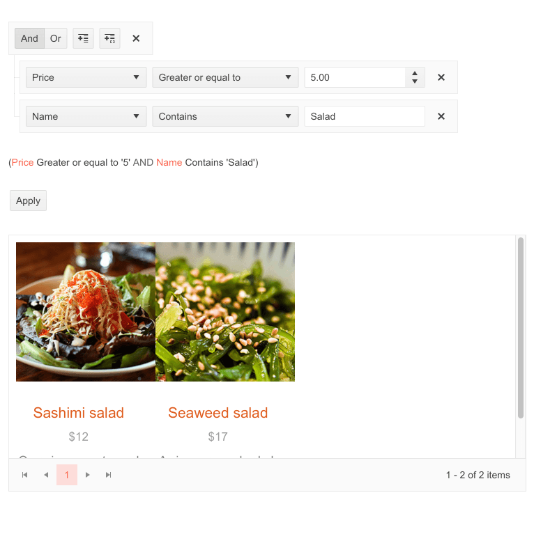 Filter - ASP.NET Core Components | Telerik UI for ASP.NET Core Filter - ASP.NET Core Components | Telerik UI for ASP.NET Core