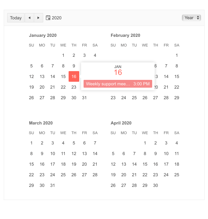 Scheduler Asp Core Components Telerik Ui For Asp Core
