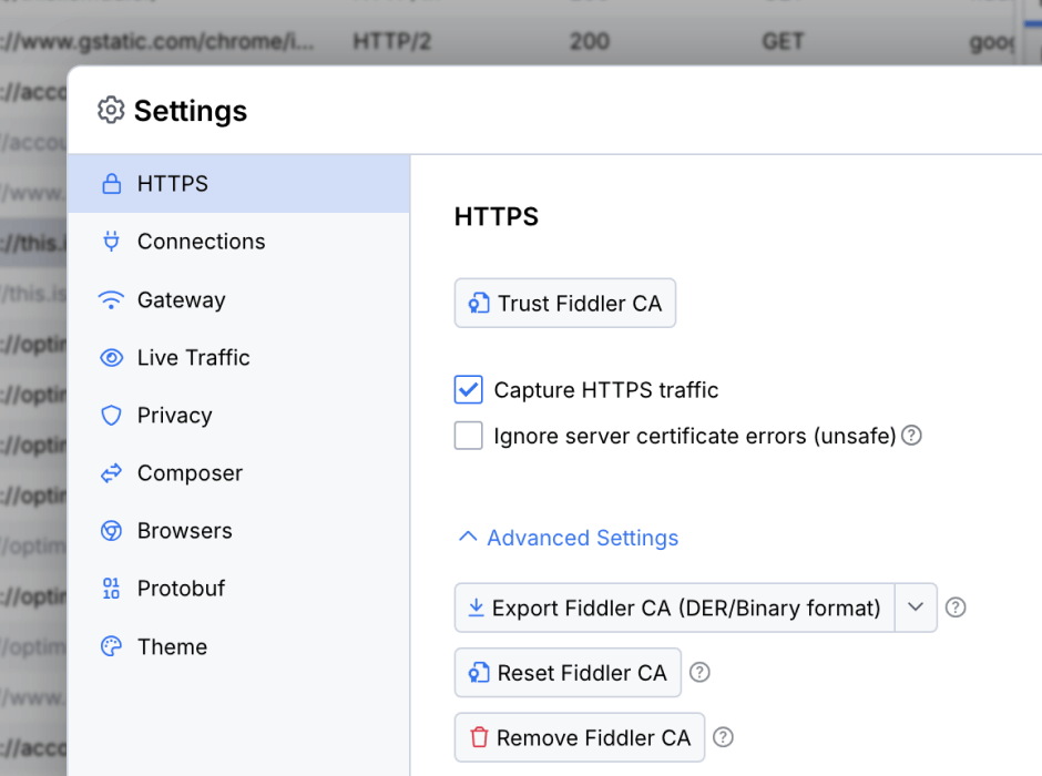 Web Debugging Capture Network Traffic Fiddler Everywhere