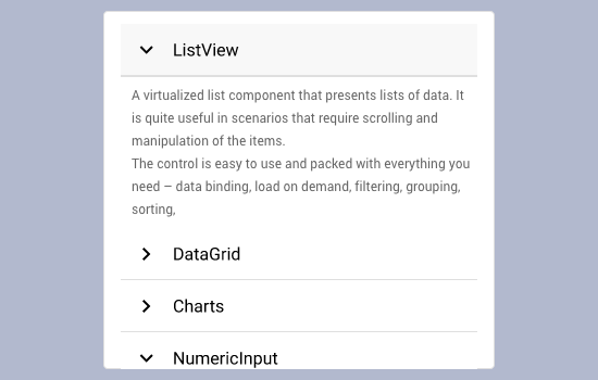 Net Maui Accordion Library Telerik Ui For Net Maui