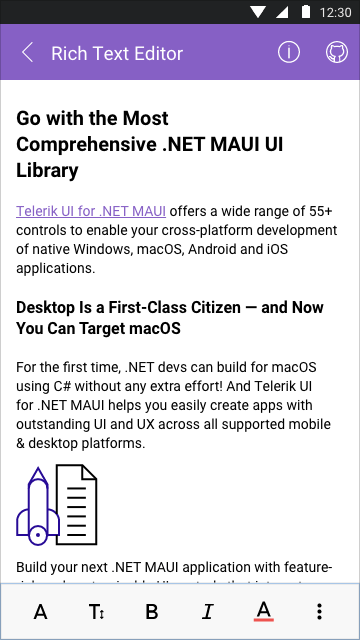 Net Maui Richtexteditor Component Telerik Ui For Net Maui