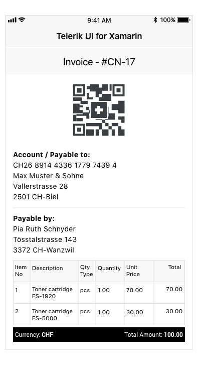 Xamarin Forms Barcode Control Telerik Ui For Xamarin