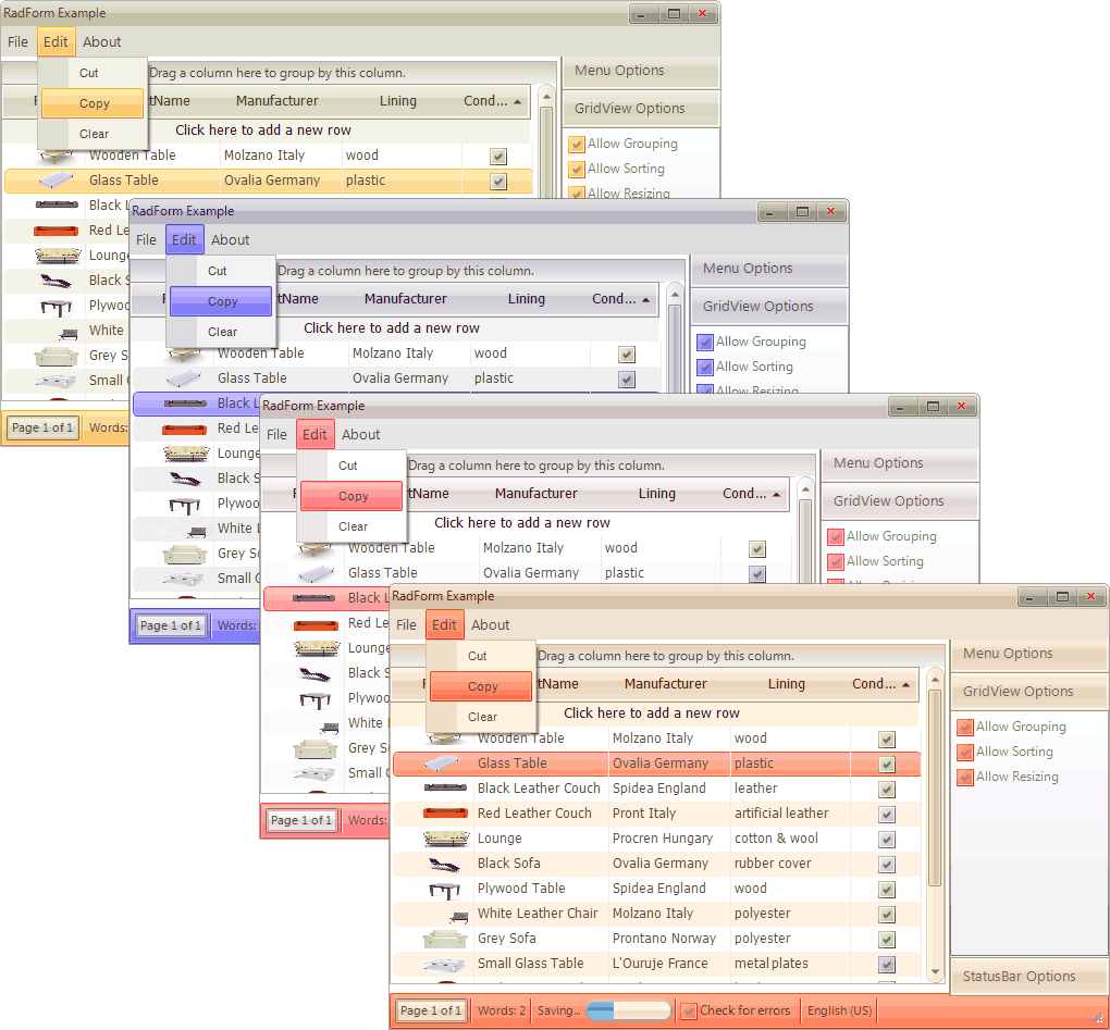Theme Color Blending