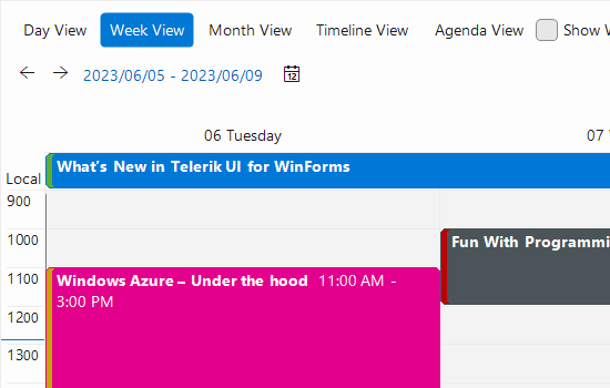 Scheduler Control Telerik Ui For Winforms Components Telerik