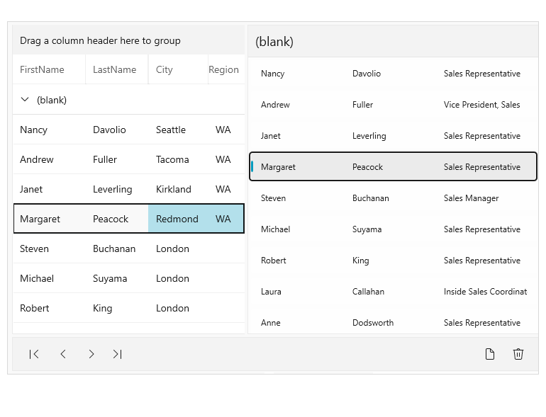 Telerik UI for WinUI Collection Navigator component Telerik UI for WinUI Collection Navigator component