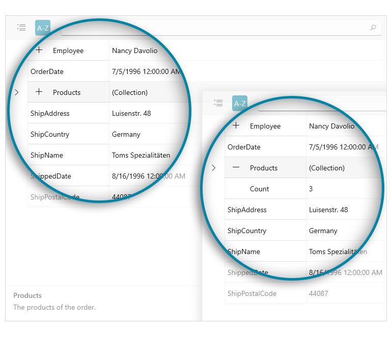 Telerik UI for WinUI Property Grid component Telerik UI for WinUI Property Grid component
