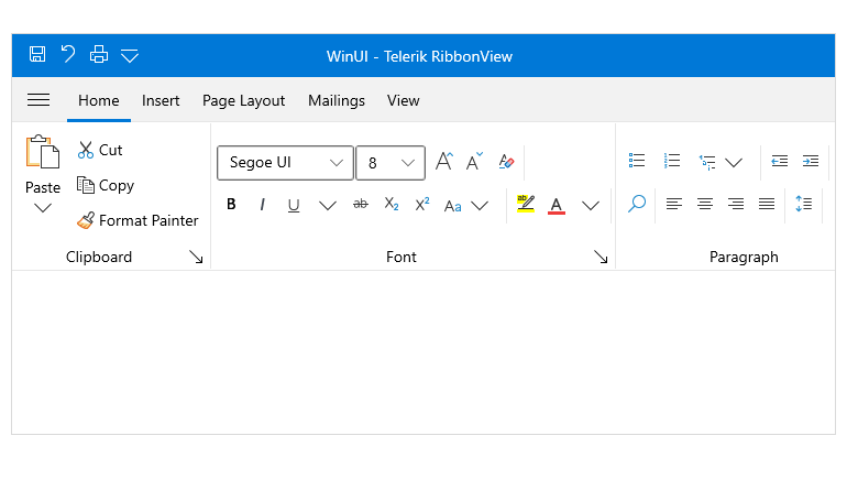WinUI RibbonView Control | Telerik UI for WinUI WinUI RibbonView Control | Telerik UI for WinUI