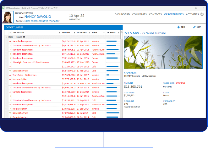 CRM Demo Application from Telerik UI for WPF CRM Demo Application from Telerik UI for WPF